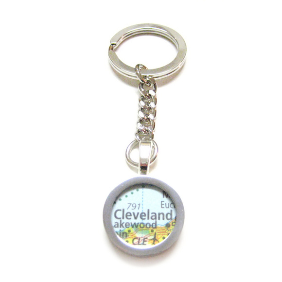 Kiola Designs | Accessories | Cleveland Ohio Map Pendant Keychain ...